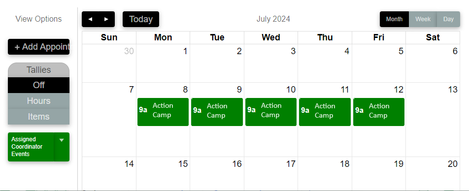 Coordinator - Event Roster